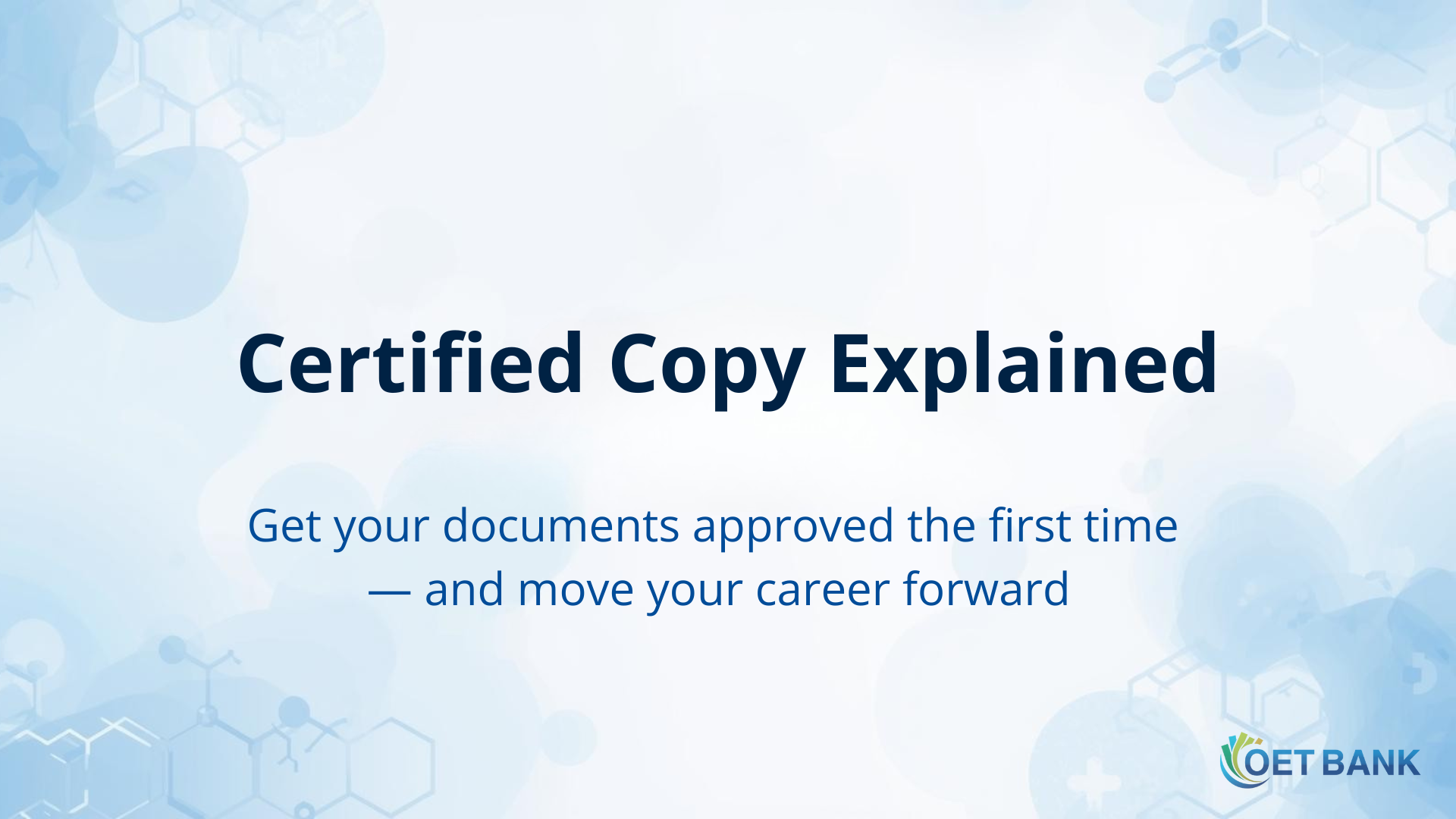 Certified Copy – A Global Guide for International Nurses | OET BANK